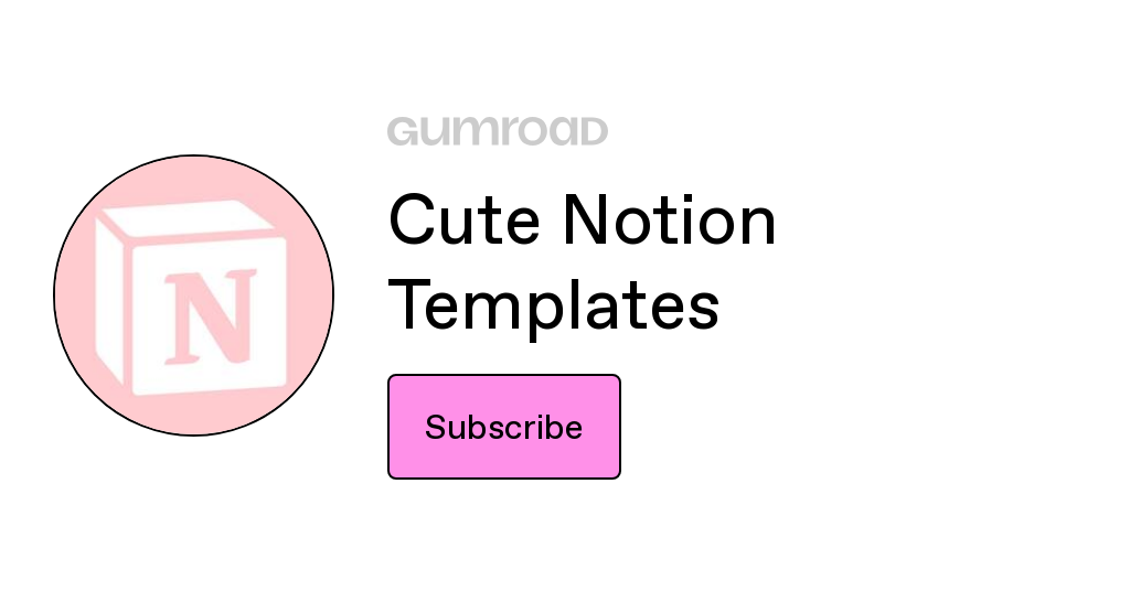 Cute Notion Templates