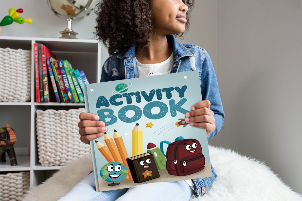 Cover activities book for kids KDP Cover Design.