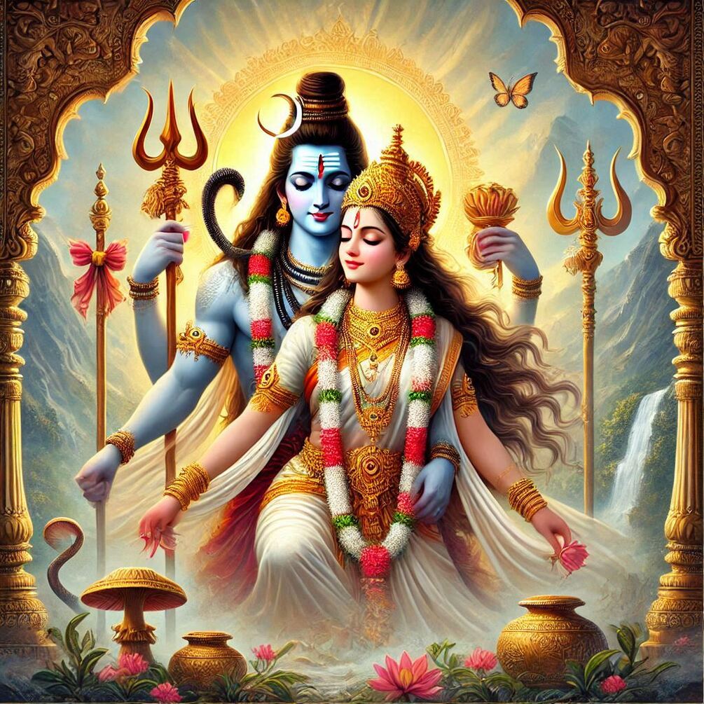 🌟 Divine Union: A Modern Twist on Shiv Parvati 🌺