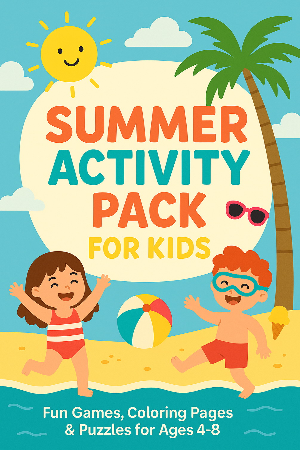 🌴☀️ Summer Activity Pack for Kids! 🌈 ️ 🎉