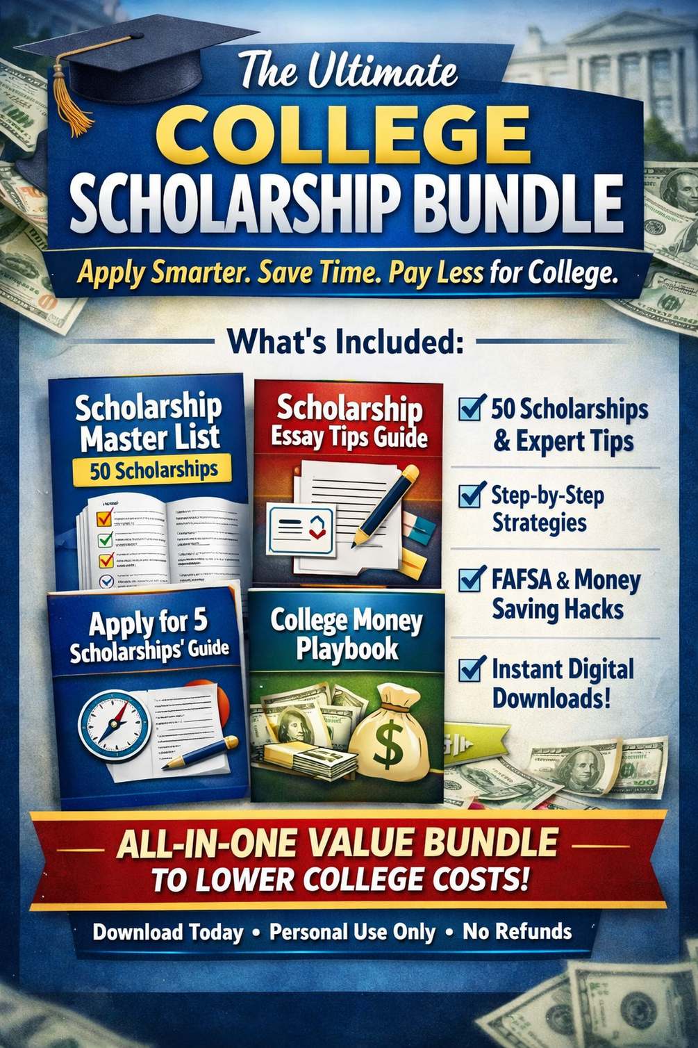COMPLETE College Scholarship Bundle (4-for-1, Save $$$)
