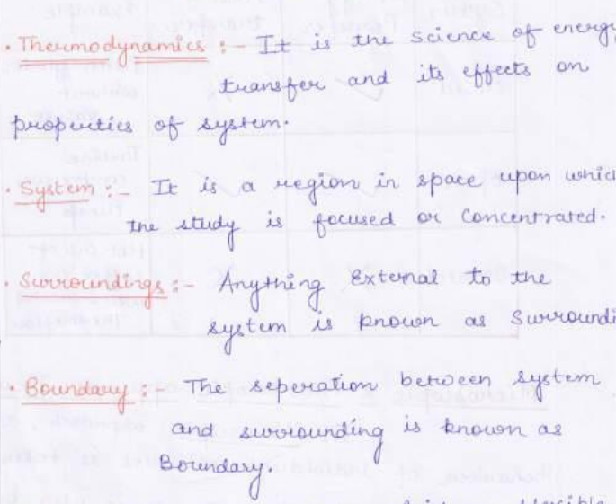Thermodynamics (handwritten)Notes for BTech, Physcis