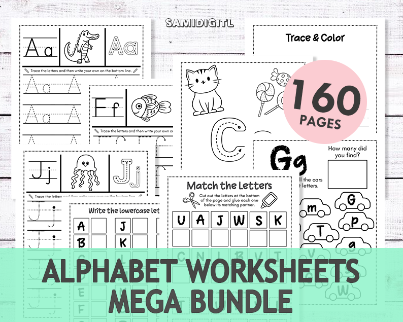 Alphabet Worksheets Printable Tracing Coloring