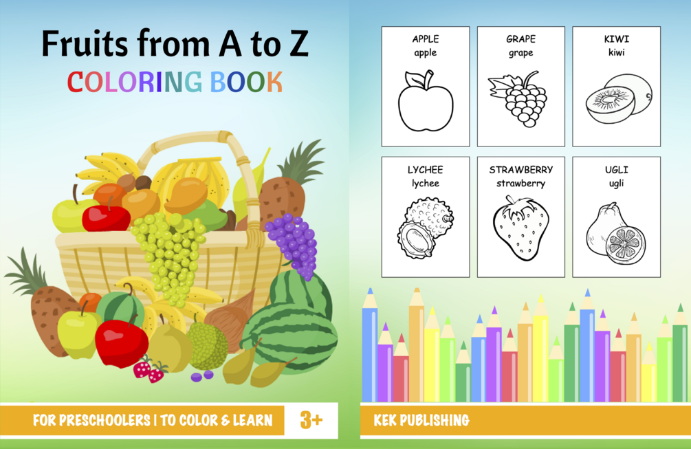 Fruits from A to Z - Coloring Book for Kids: Fruits to Color and Learn
