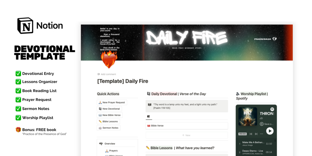 Daily Fire - Notion Template