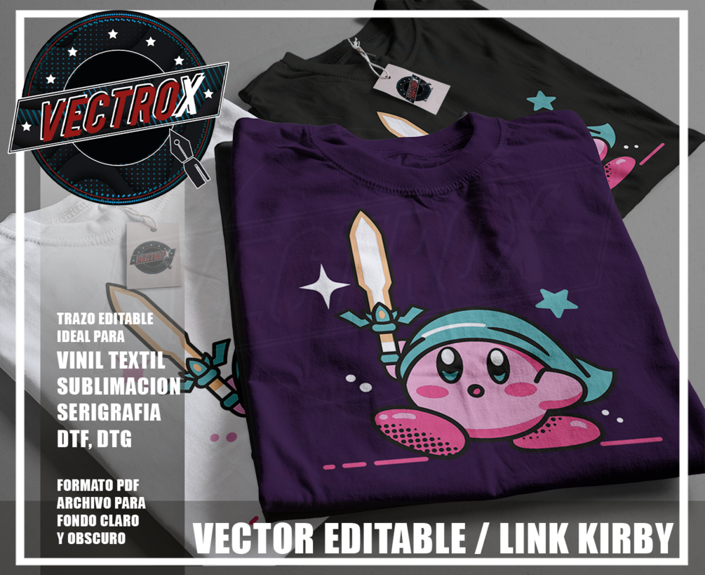 Vector Editable - Link Kirby