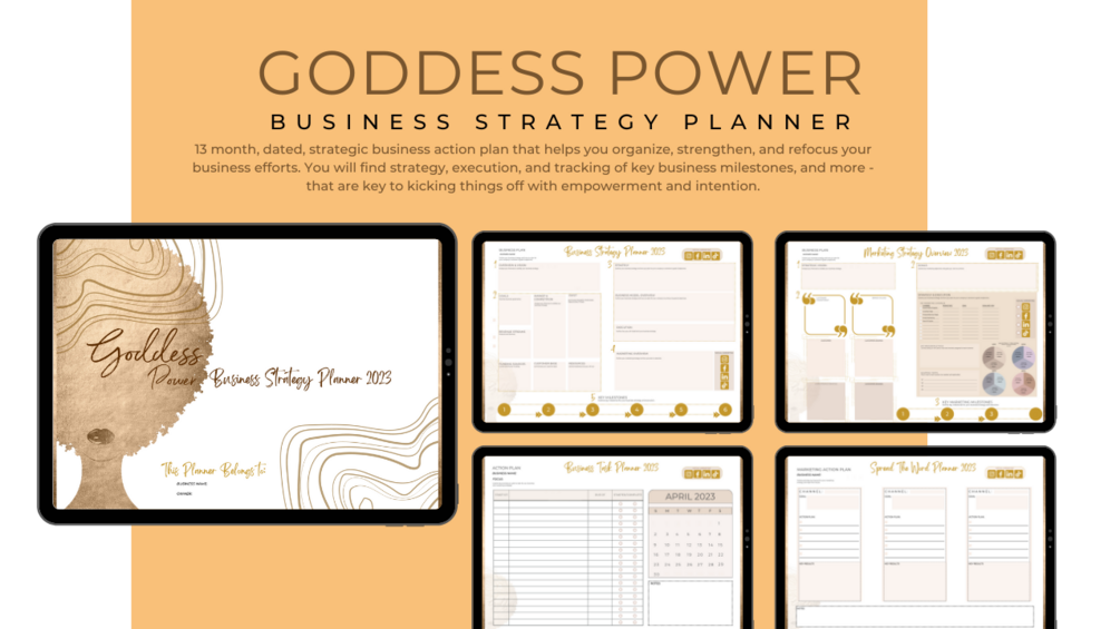 Goddess Power Business Strategy Planner 2023 - 2024 (DIGITAL)