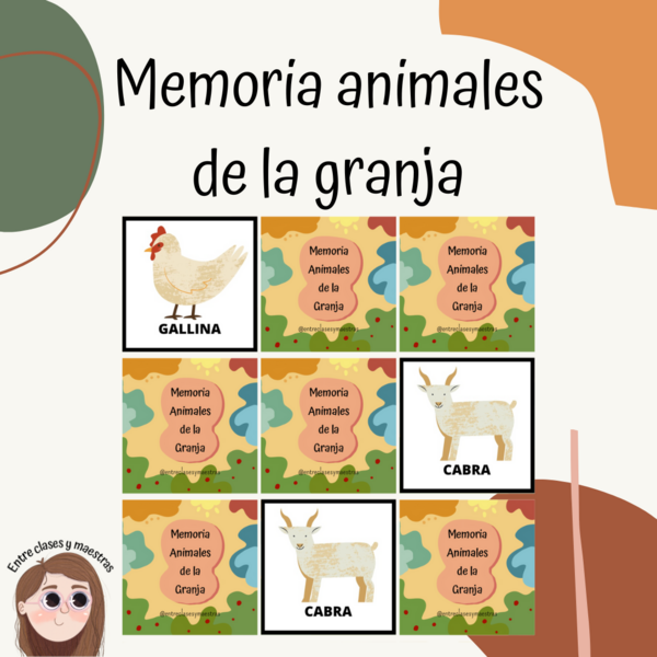 DOMINÓ de Animales de la Granja | Farm animals DOMINOES