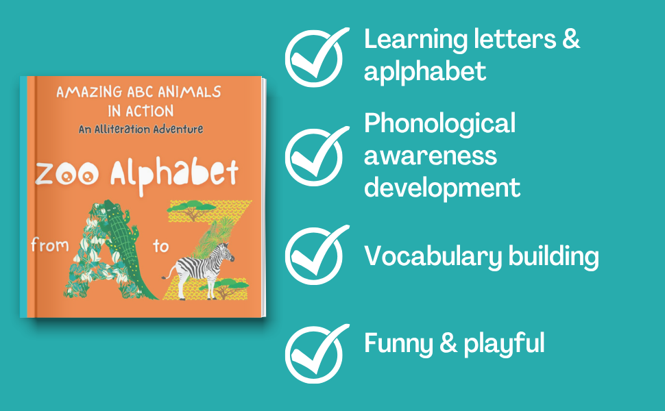 Amazing ABC Animals in Action: An Alliteration Adventure. ZOO Alphabet ...