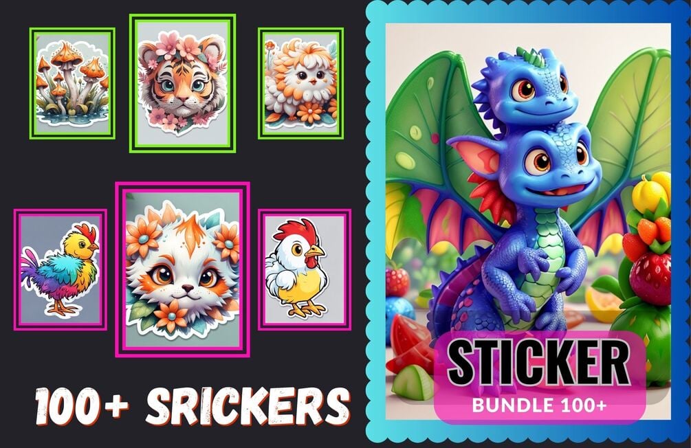 Dazzle and Decorate: Explore the {100+ Stickers Bundle} Cute Sticker ...