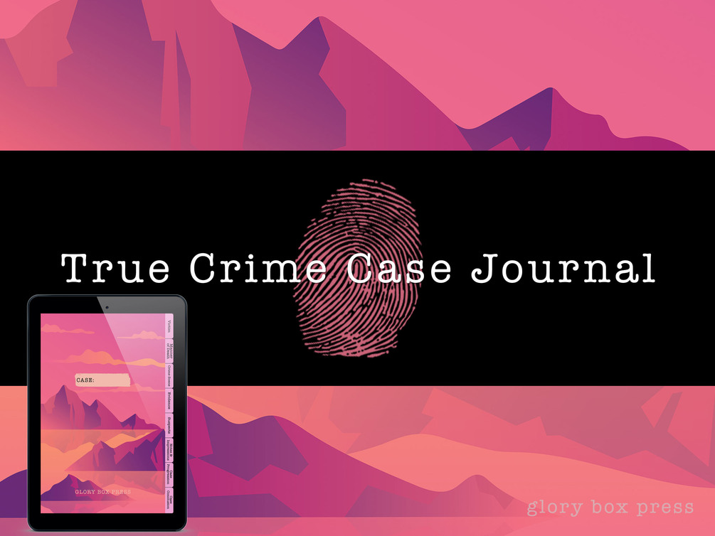 Digital True Crime Case Journal: Pink Mountains (for iPad, Goodnotes, etc)