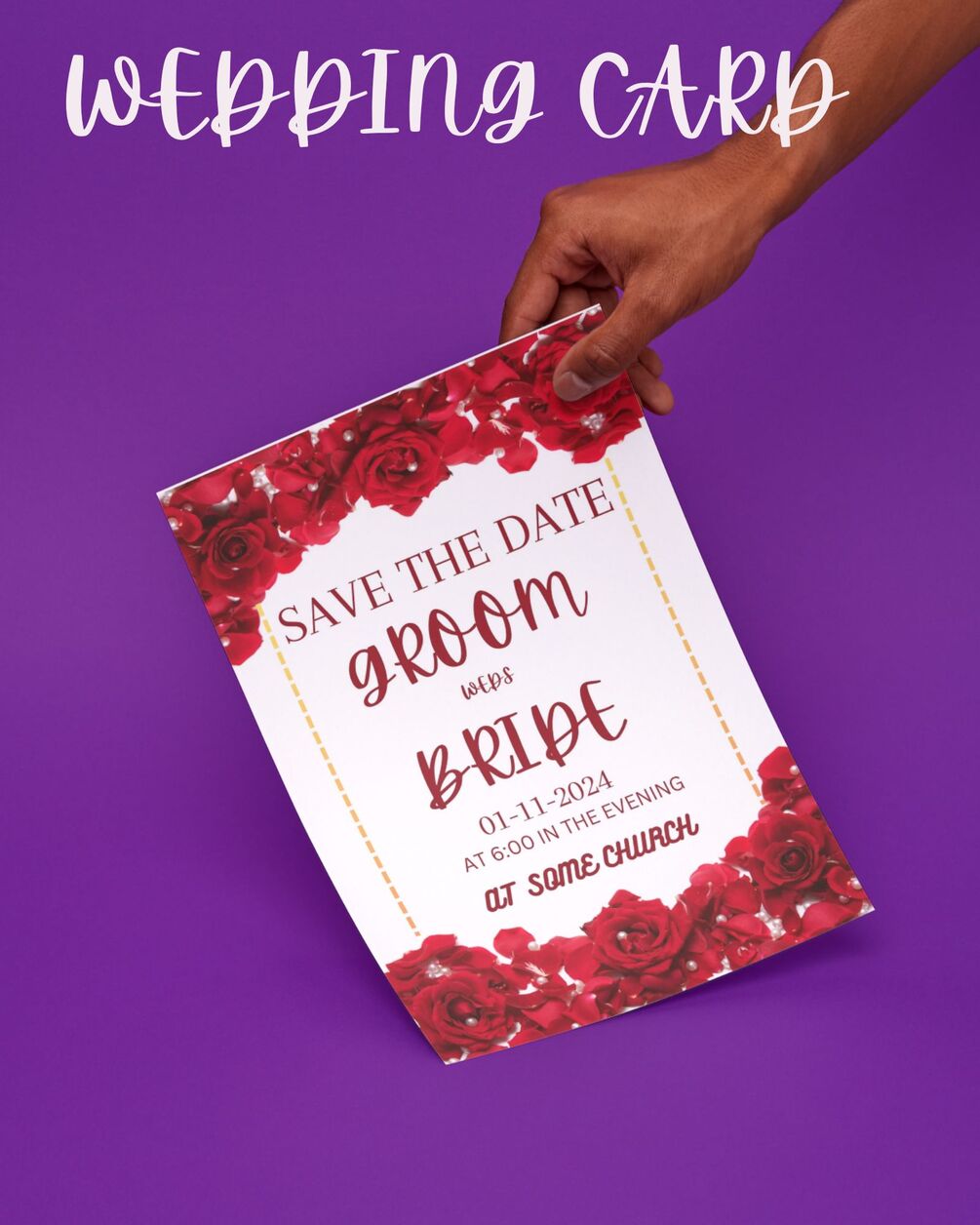 wedding card red