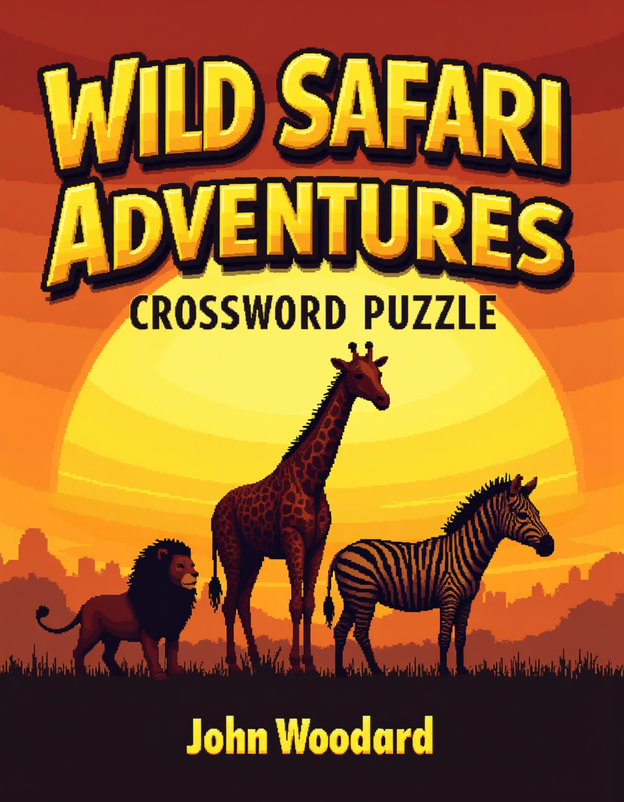 Wild Safari Adventures Crossword Puzzle Flipbook – 54 Fun Jungle Animal ...