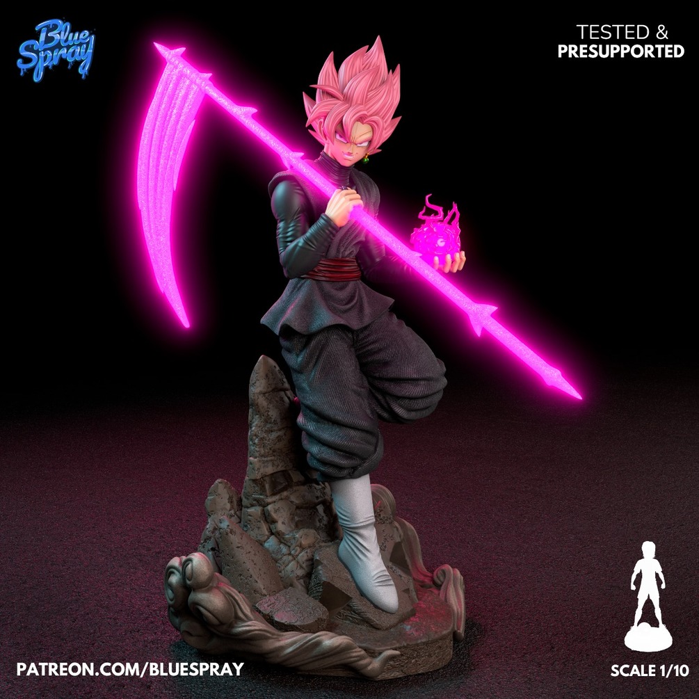 Goku Black Sculpture (Dragon Ball Super) - BlueSpray3D Models