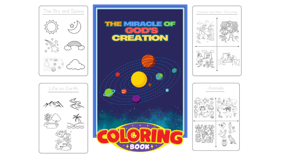 The Miracle God's Creation Coloring Book for Kids- Printable PDF