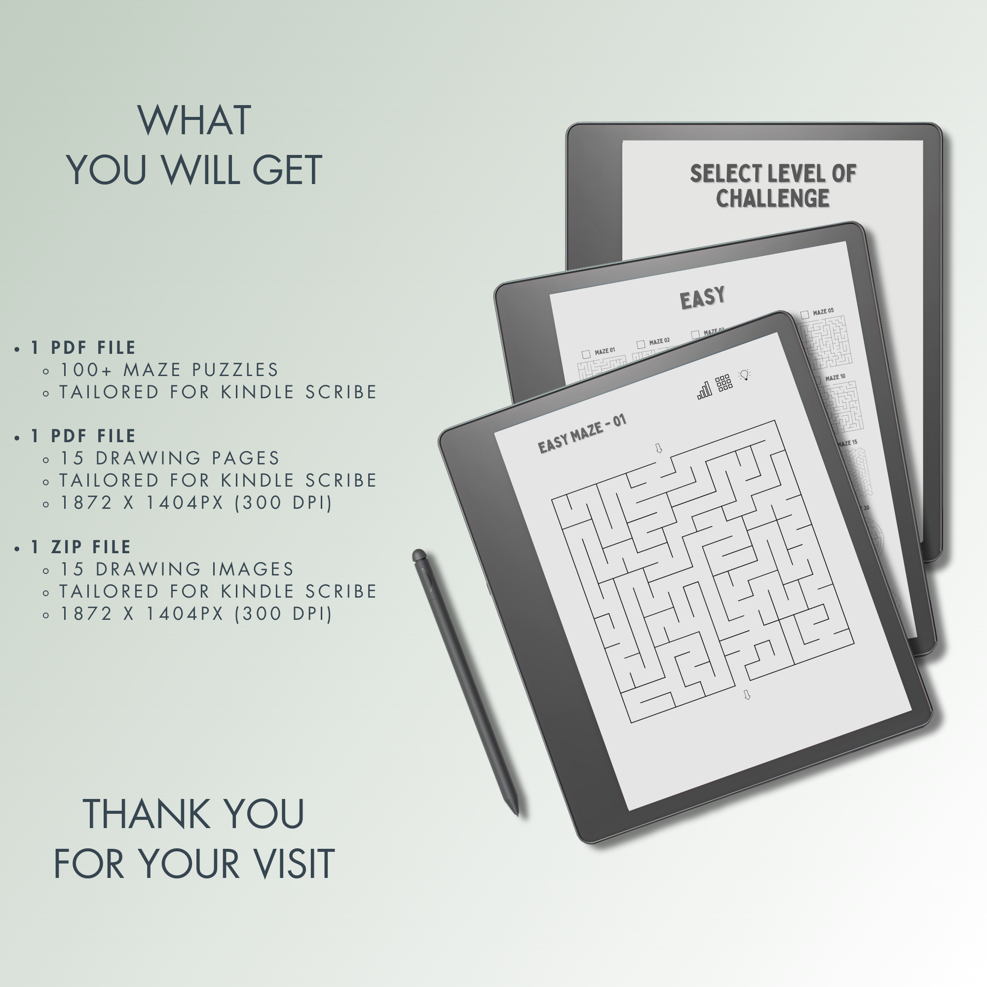 Kindle Scribe Maze - 100+ Brain Teasers, Part of Our PREMIUM Kindle ...