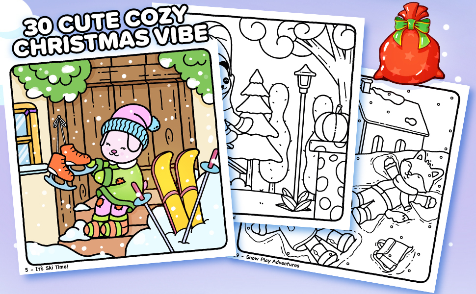 Browmies Cozy Christmas Coloring Book - 30 Coloring Pages (Digital ...