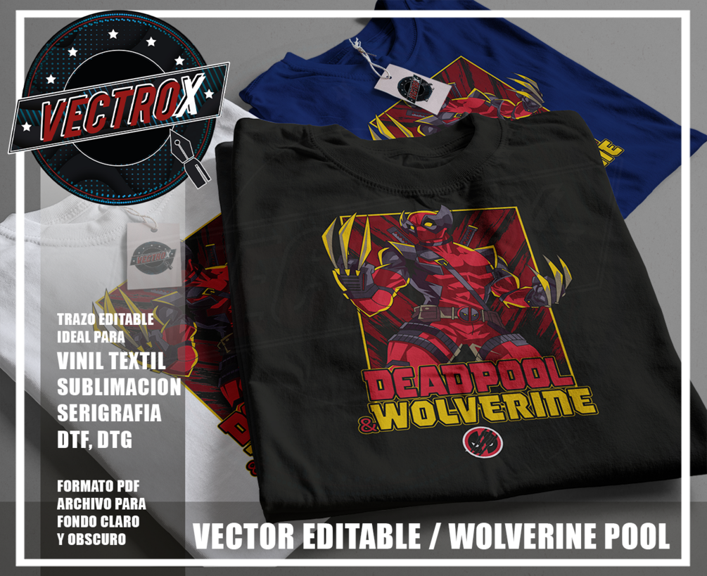 Vector Editable - Wolverine Pool