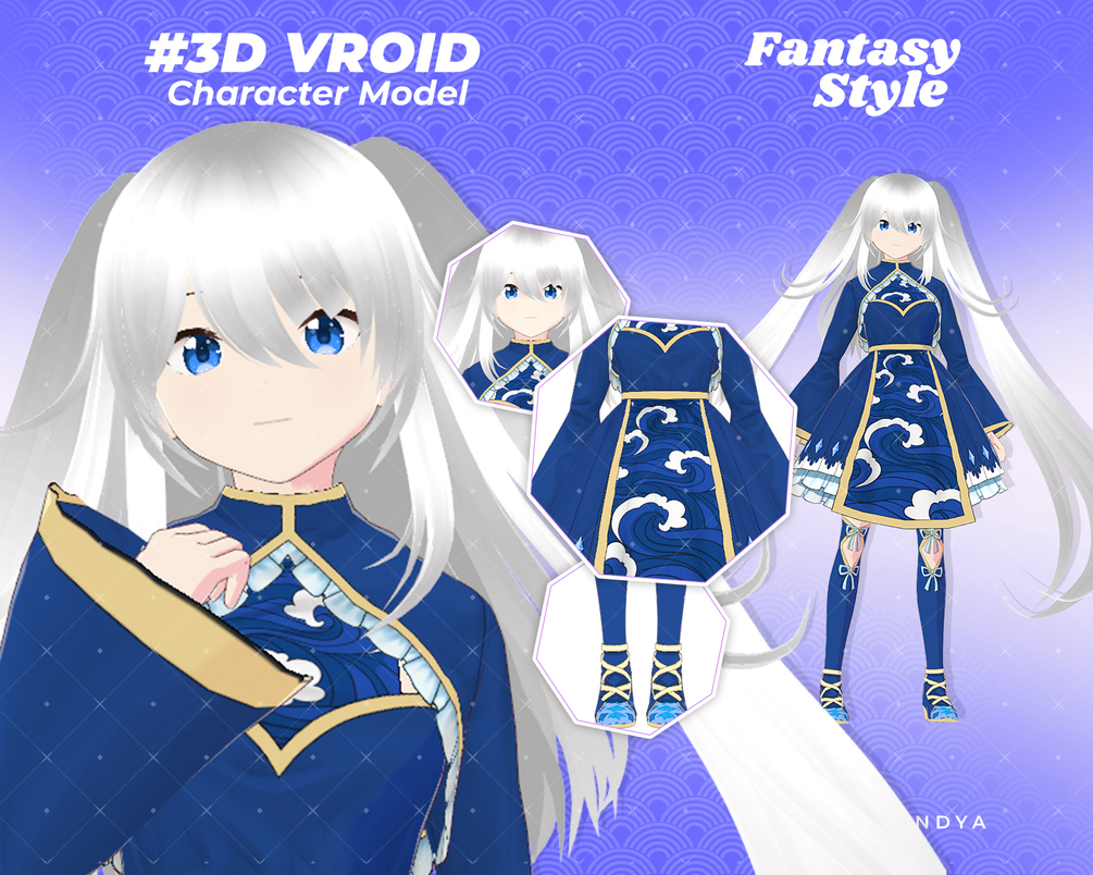 3D Vroid Character, 3d Model Commission, Vtuber Model, Vroid - Unique ...
