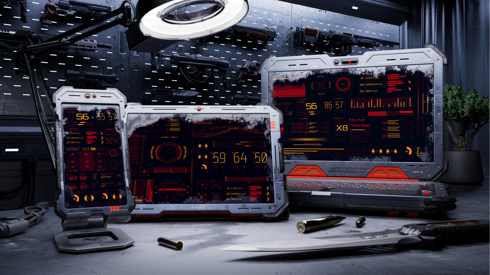 Cyber devices - Free mockup 1/2