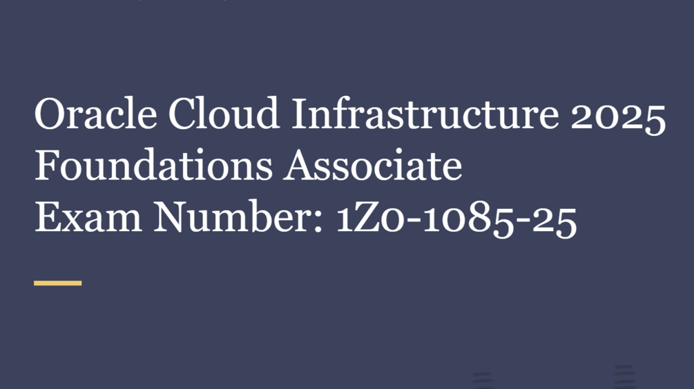 Oracle Cloud Infrastructure 2025 Foundations Associate - Free Practice Test