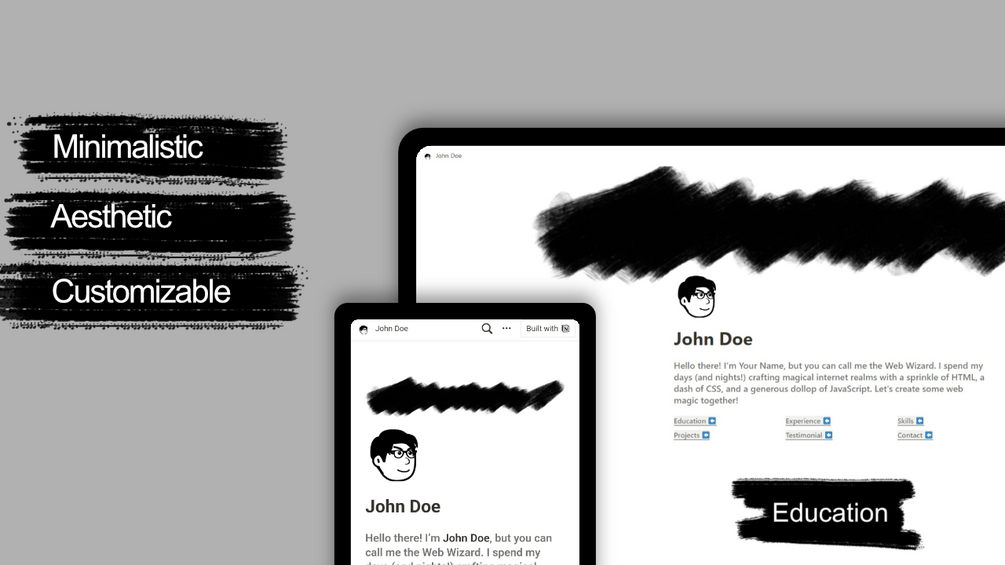 Developer Portfolio Notion Template