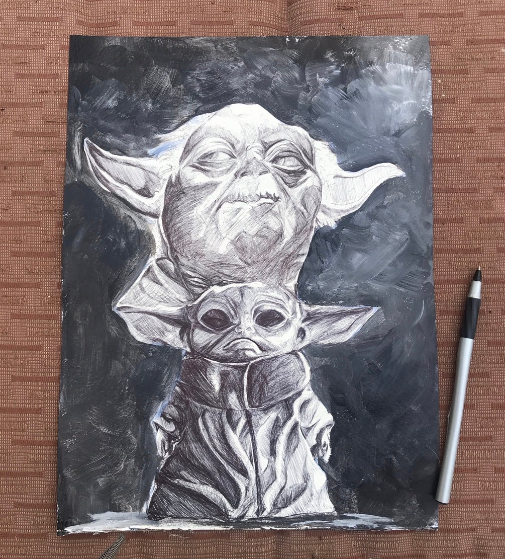 Baby Yoda and Big Yoda