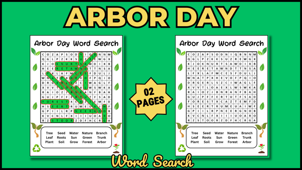 Arbor Day Word Search Puzzle | Nature Vocabulary Activity for PreK–3rd ...