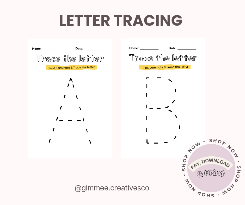 4in1 Tracing Bundles: Letters A-Z, Numbers 1-20 and Shapes Worksheets ...