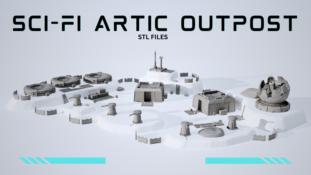 Last Days! Sci-Fi Artic Outpost - 3D Printable STL Files - Oikos Dizajn