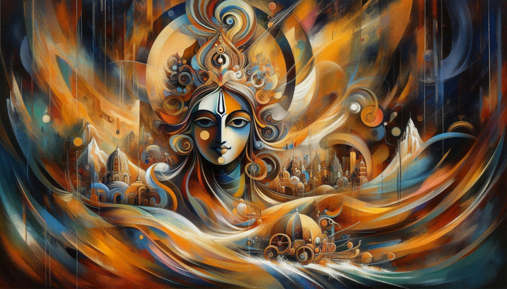 🎨 Divine Creations: Abstract and 3D Expression Image of Gods 🌌
