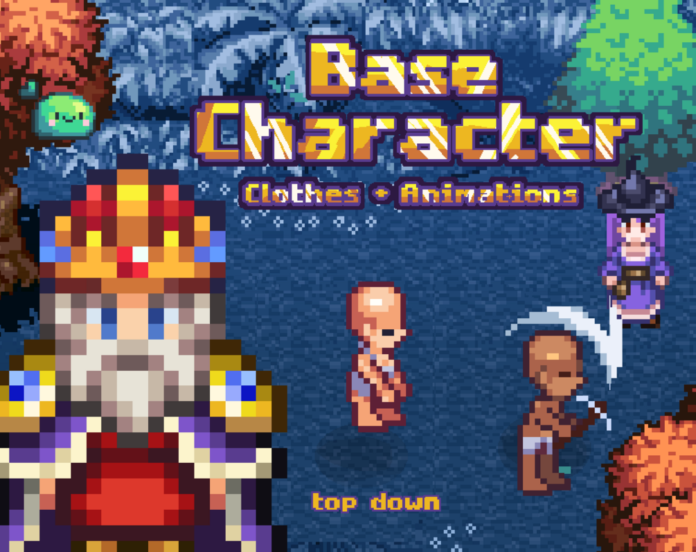 Pixel Art Character Base Spritesheet 32 px Animations