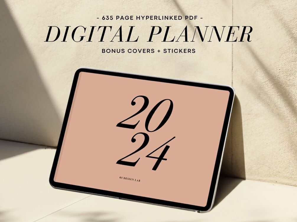 2024 Hyperlinked PDF Digital Planner for iPad Goodnotes Notability (V2 ...