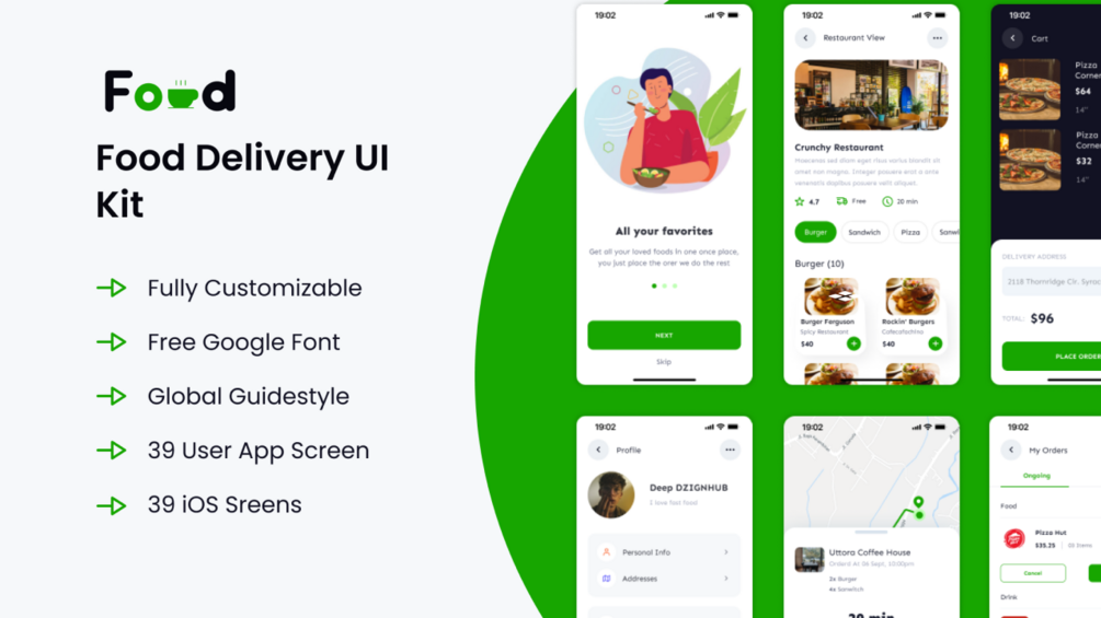 Food Delivery App UI Kit