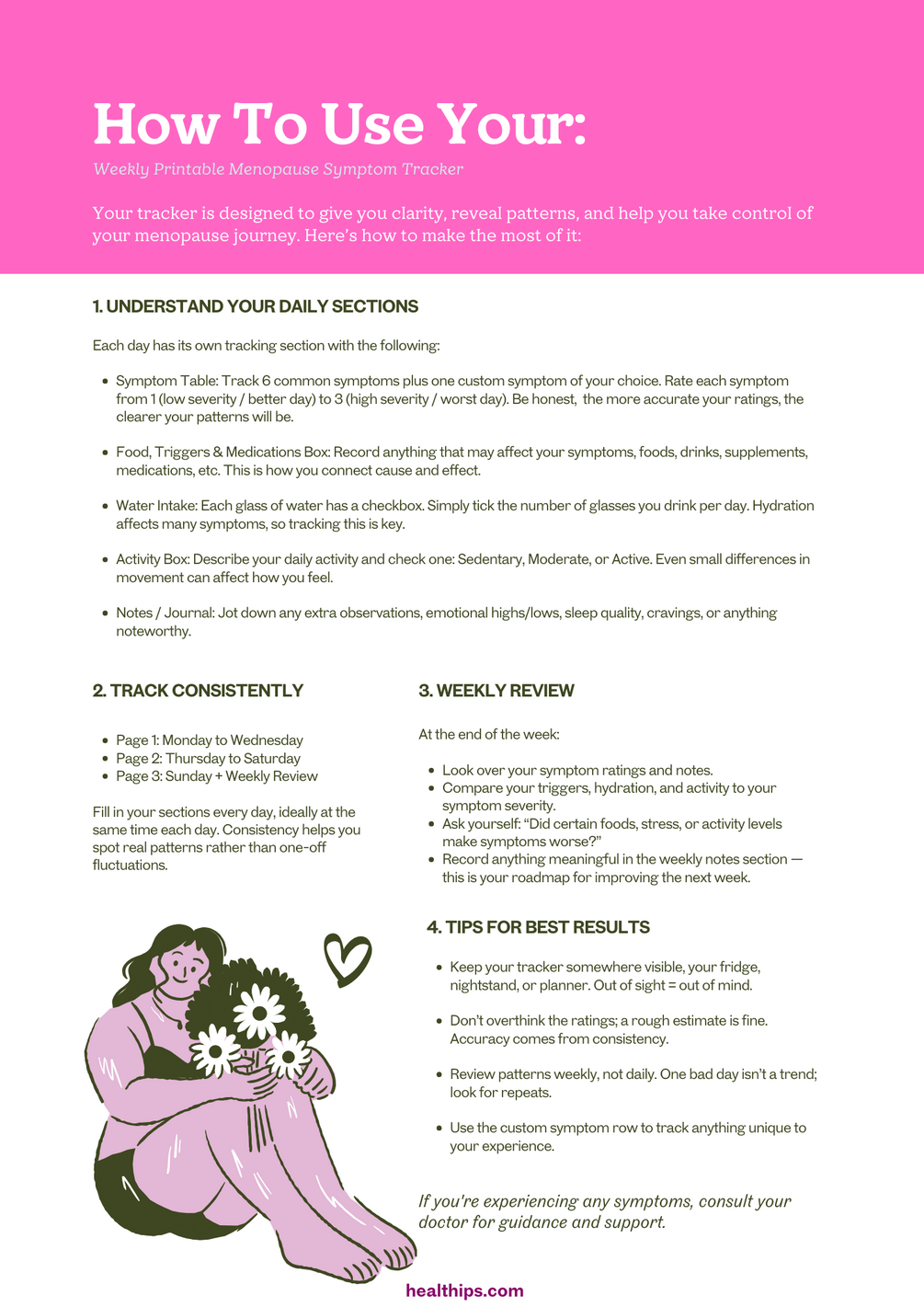 Menopause Symptom Tracker (Weekly Printable)
