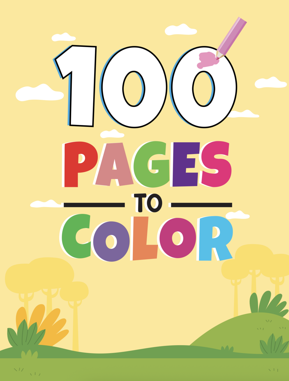 100 Pages of Fun to Color! | Cute Animals, Fruits, Foods & Everyday ...