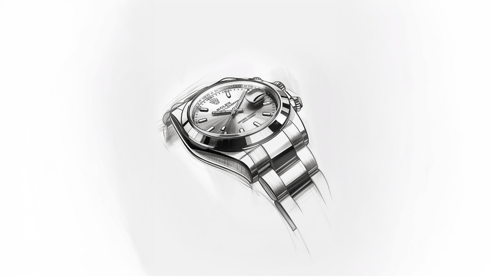 Rolex Datejust 41 Concept Sketch – Futuristic Watch Illustration