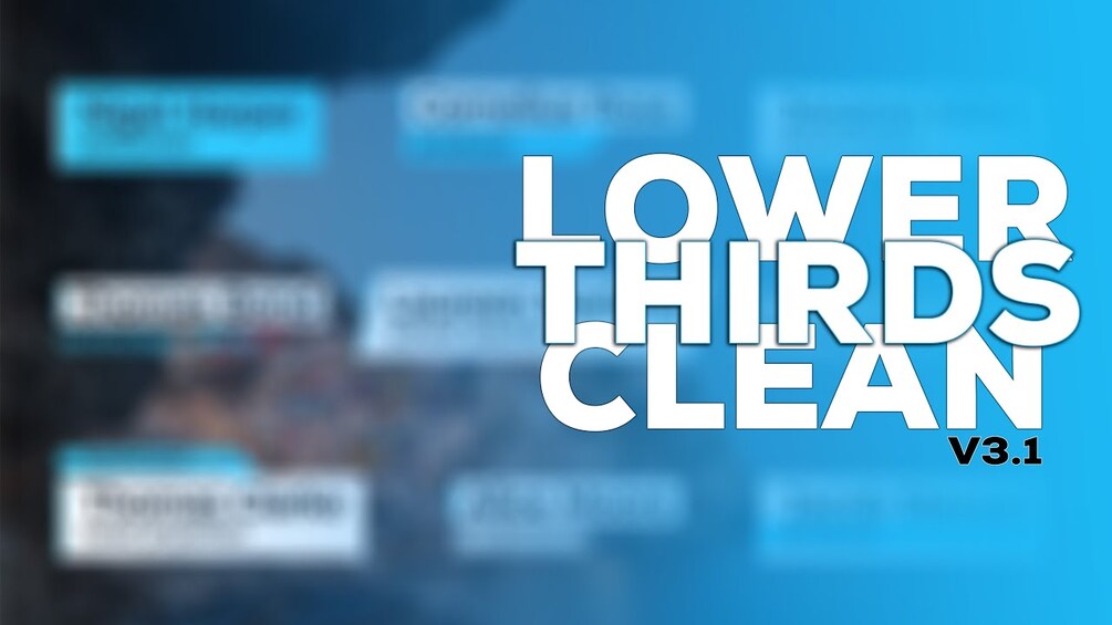Lower Thirds Clean V3.1