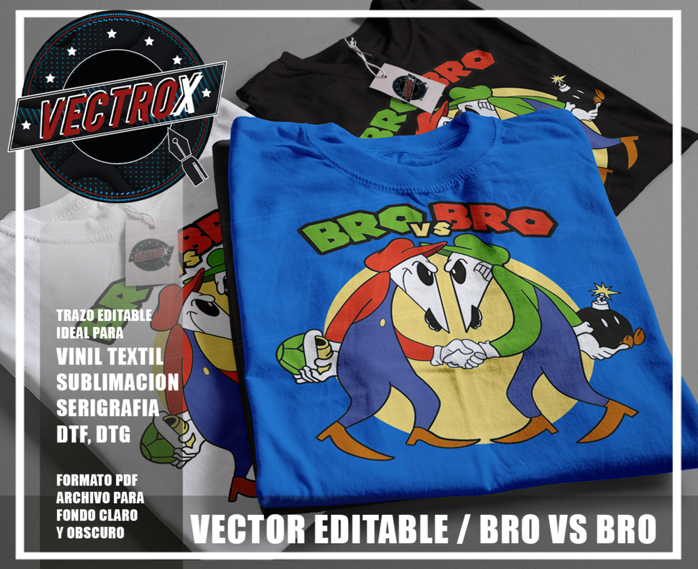 Vector Editable - Bro Vs Bro