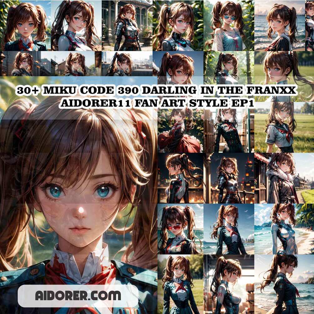 30+ MIKU CODE 390 DARLING IN THE FRANXX AIDORER11 FAN ART STYLE EP1