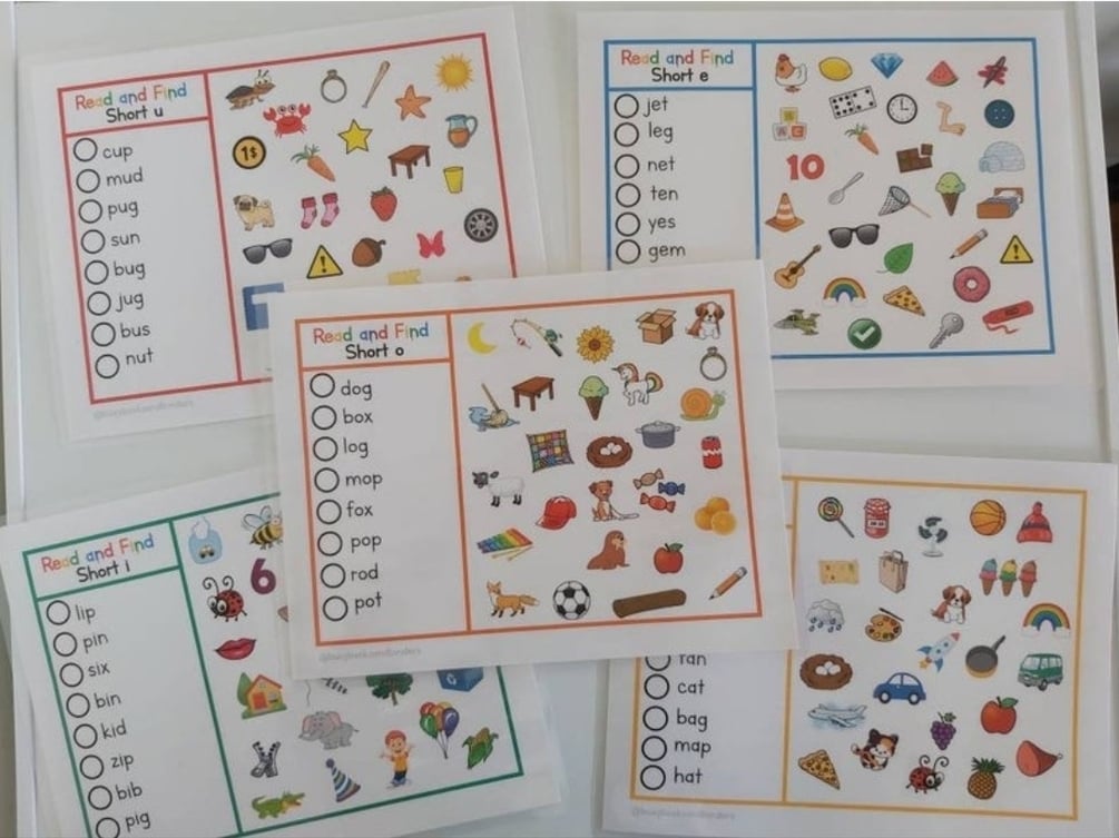 Kindergarten Preschool CVC Sight Words Activity Bundle