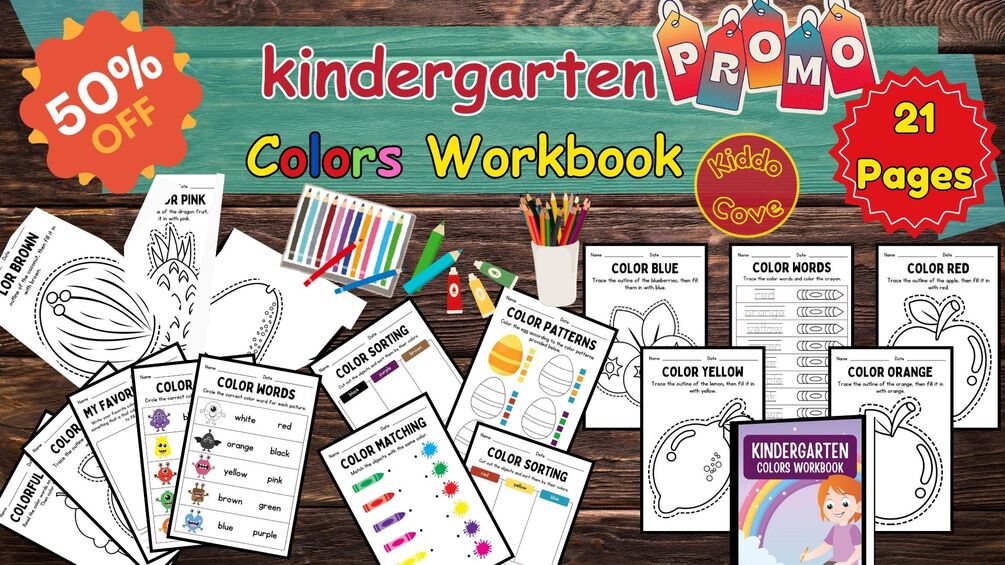Colors Workbook - Kindergarten - Kiddo Cove