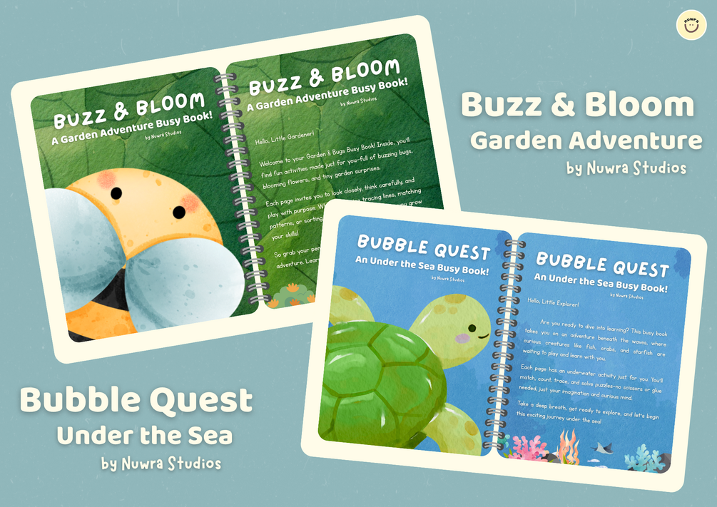 Free Buzz & Bloom: Printable Busy Book for Toddlers | Garden-Themed ...