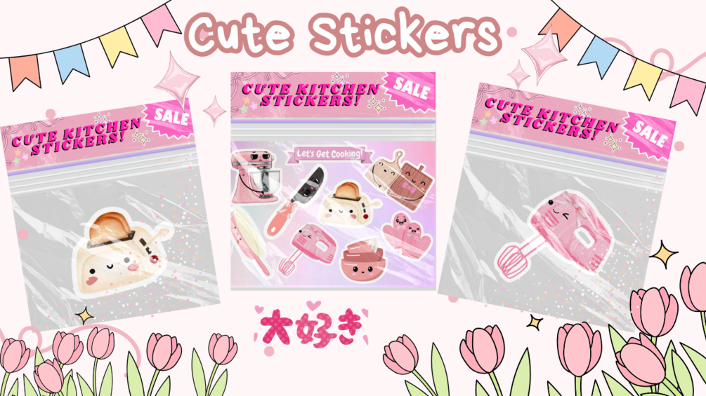 Kawaii Kitchen Sticker Pack – Cute Digital Stickers for Planners ...