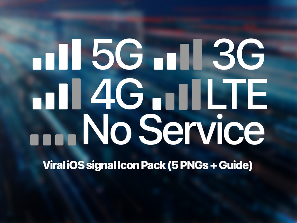 Viral iOS Service Icon Pack (5 PNGs + Guide)