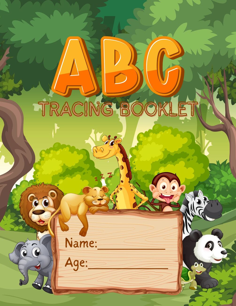 JUNGLE THEMED ABC TRACING BOOKLET FOR KIDS