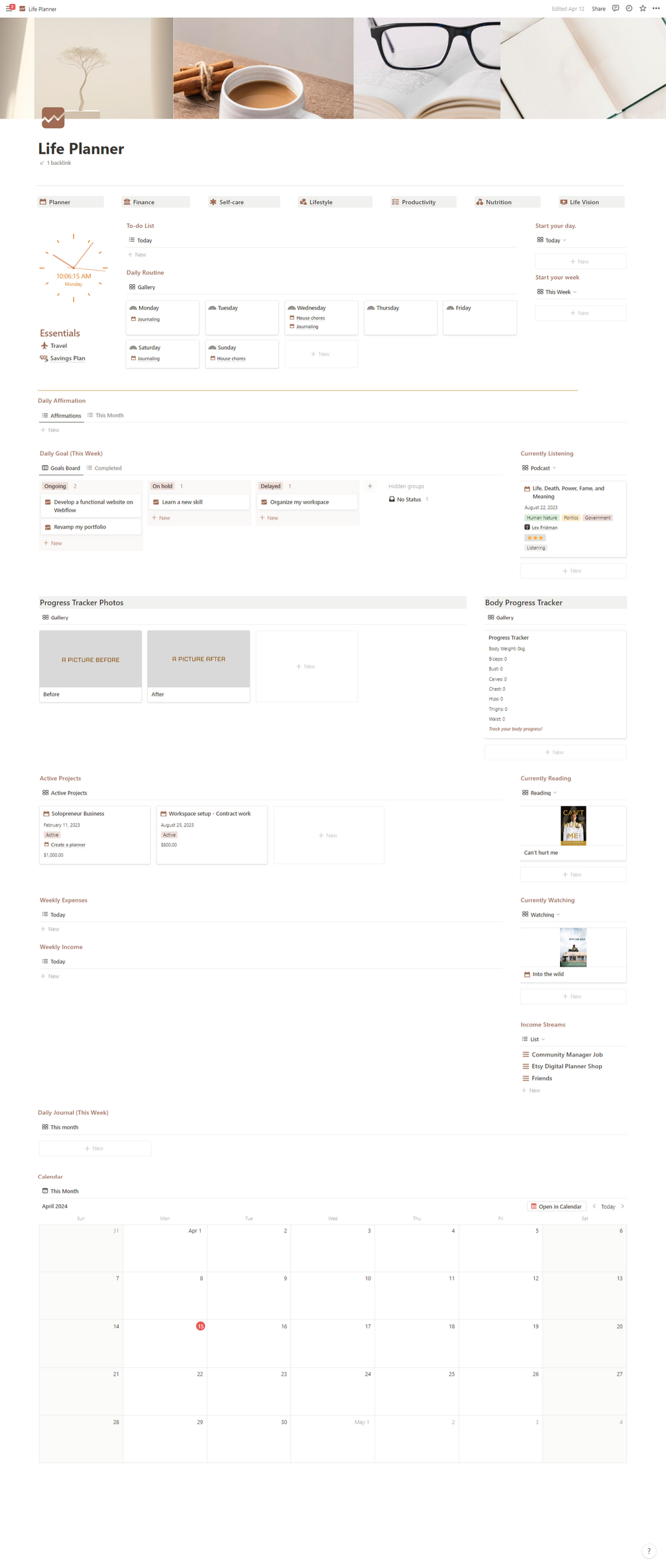 ULTIMATE LIFE PLANNER NOTION TEMPLATE