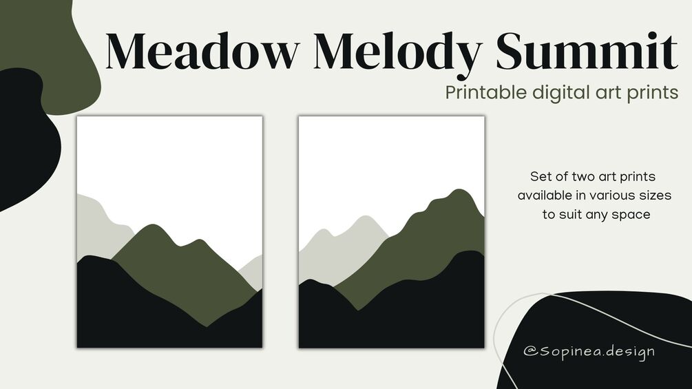 004 - Meadow Melody Summit Digital Art Prints - Duo