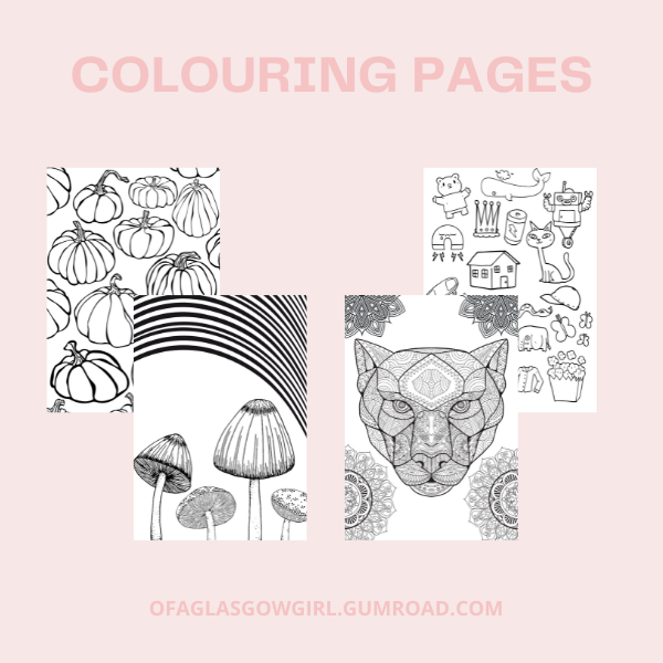 4 Free Printable Colouring Pages - November Freebie