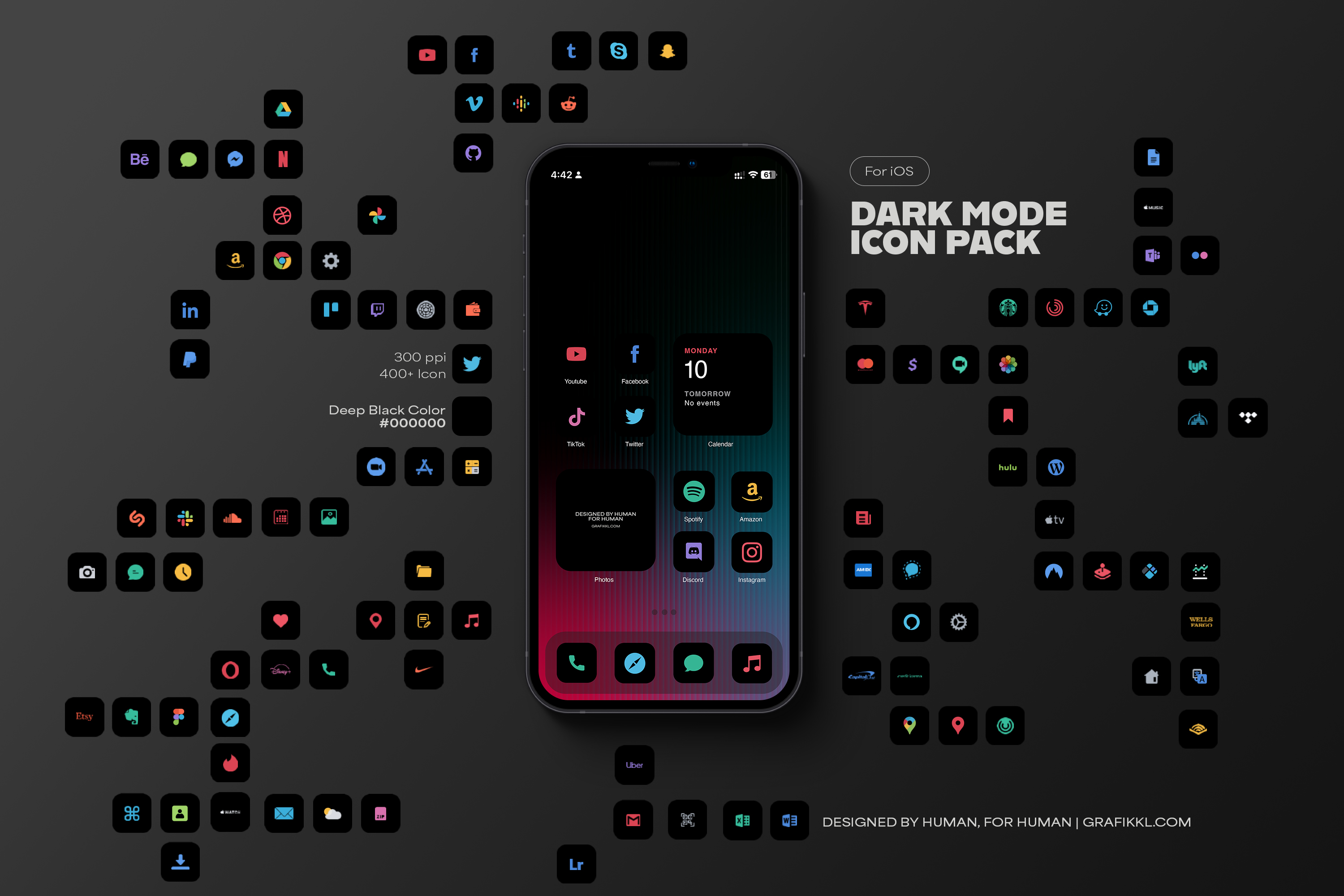 [SALE] Dark Icon Pack with Wallpaper Pack - Grafikkl